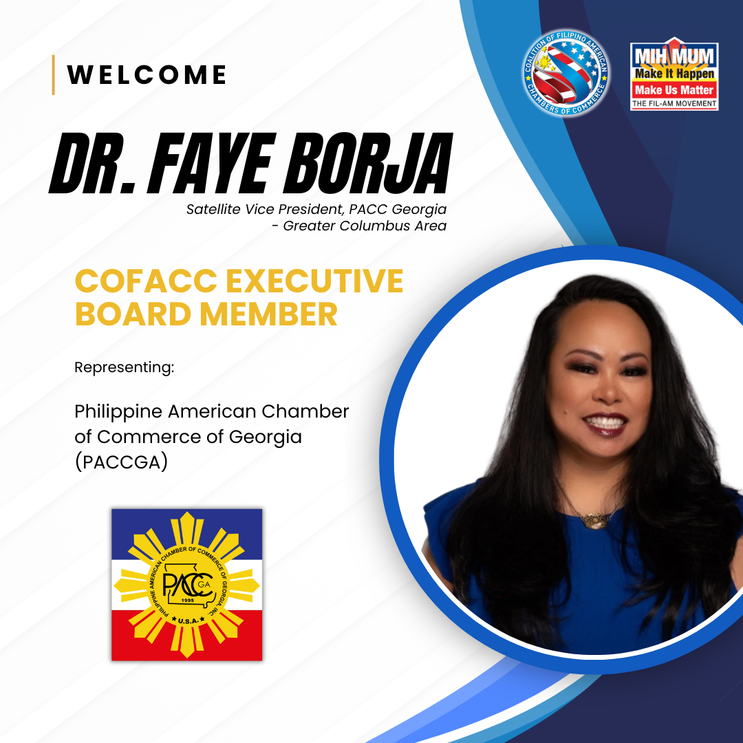 Dr. Faye Borja - Coalition of Filipino American Chambers of Commerce - COFACC